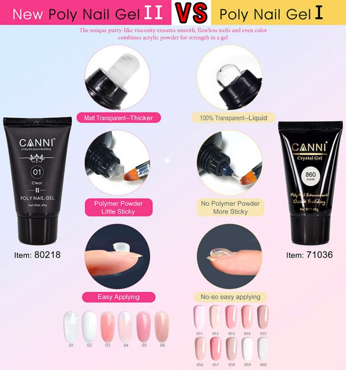 Canni New Polygel твърда формула - 01 Clear | Damamadama